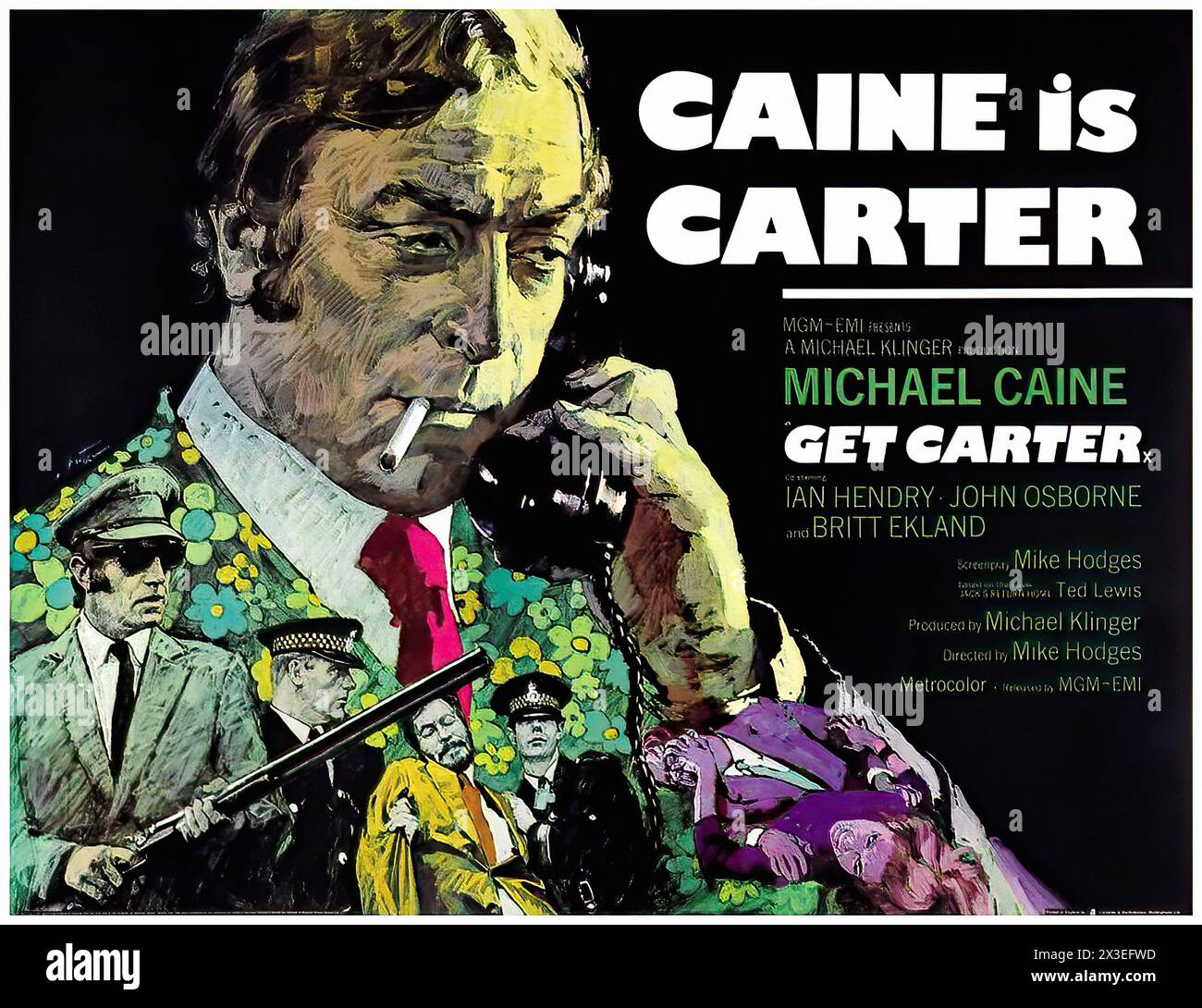 Get Carter - Vintage movie poster Stock Photo - Alamy