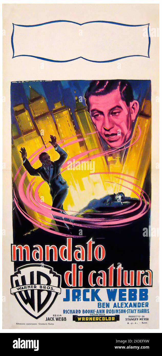Mandata di cattura - Vintage italian promotional movie poster Stock ...