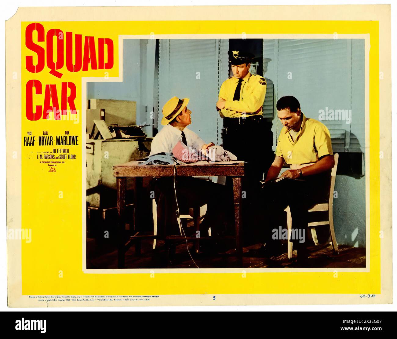 Squad Car - Vintage lobby card Stock Photo - Alamy