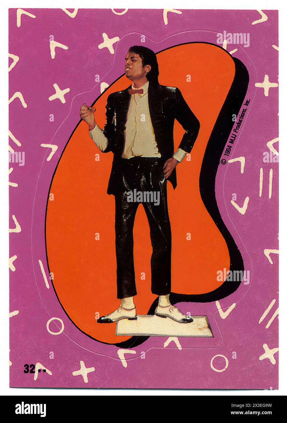Michael Jackson Sticker #32 - Vintage music label promotional picture ... Michael Jackson Sticker #32 - Vintage music label promotional picture ...