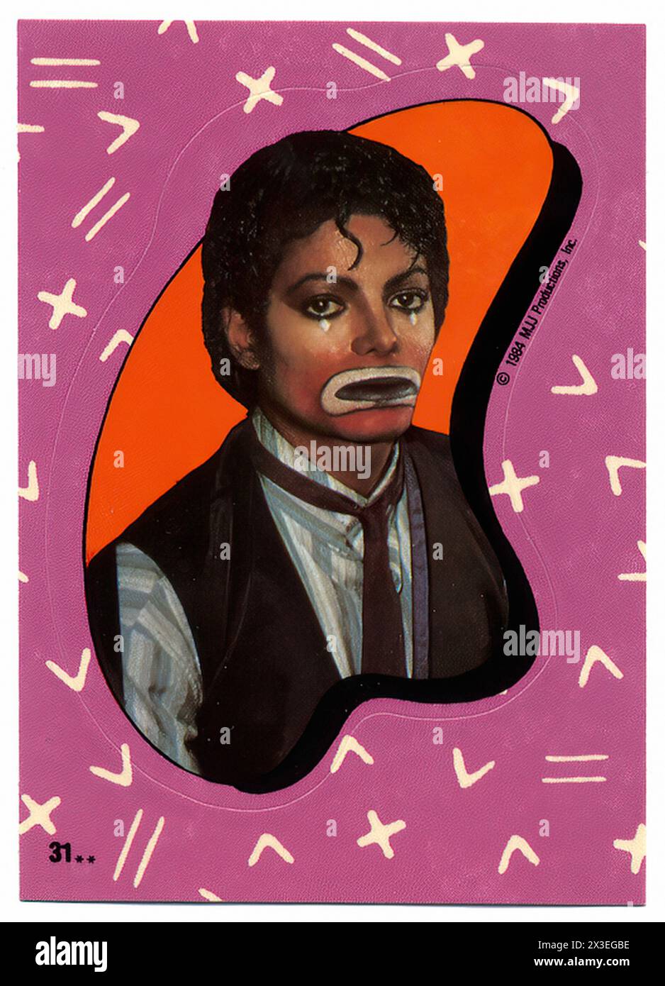Michael Jackson Sticker #31 - Vintage music label promotional picture ...