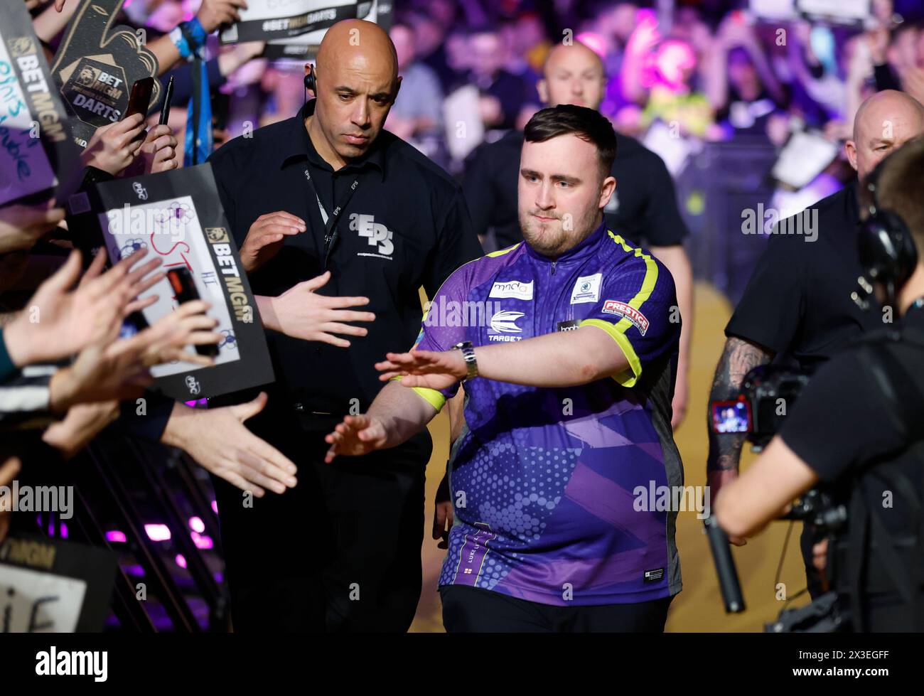 25th April 2024, M&S Bank Arena, Liverpool, England; 2024 PDC Premier League Darts Liverpool ...