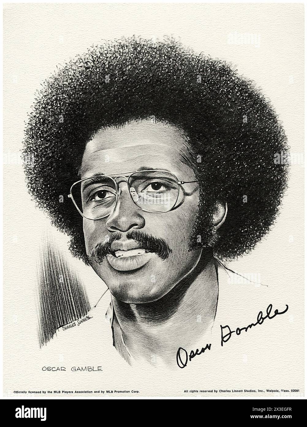 Oscar Gamble - Vintage music label promotional picture - Photographer ...