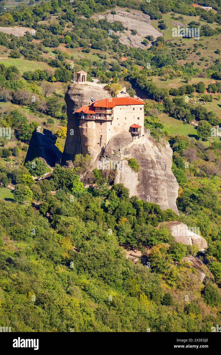 The Monastery of St. Nicholas Anapausas at Meteora. Meteora is one of ...