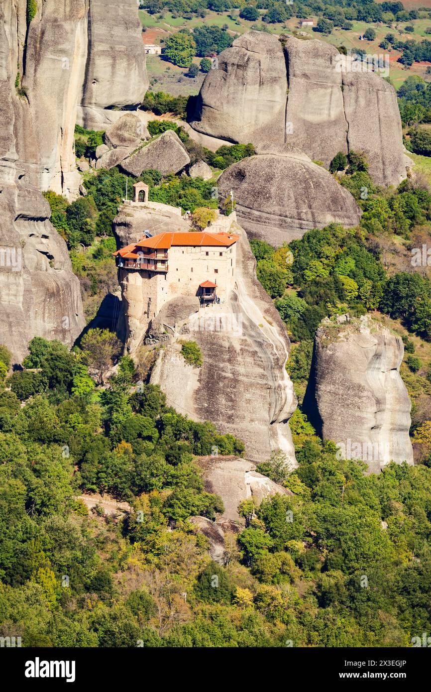 The Monastery of St. Nicholas Anapausas at Meteora. Meteora is one of ...