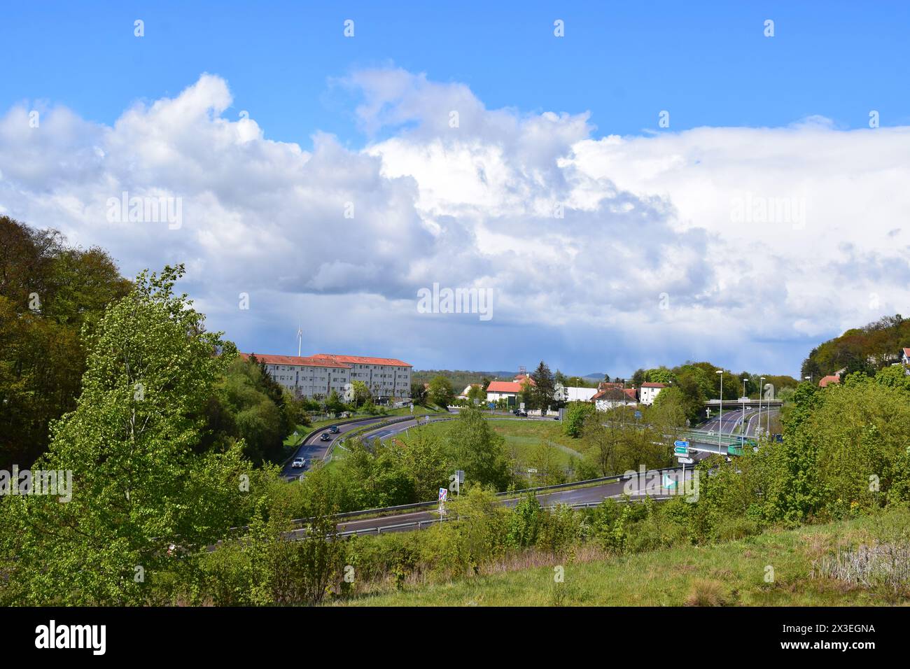 Autobahn through Forbach, france Stock Photo - Alamy