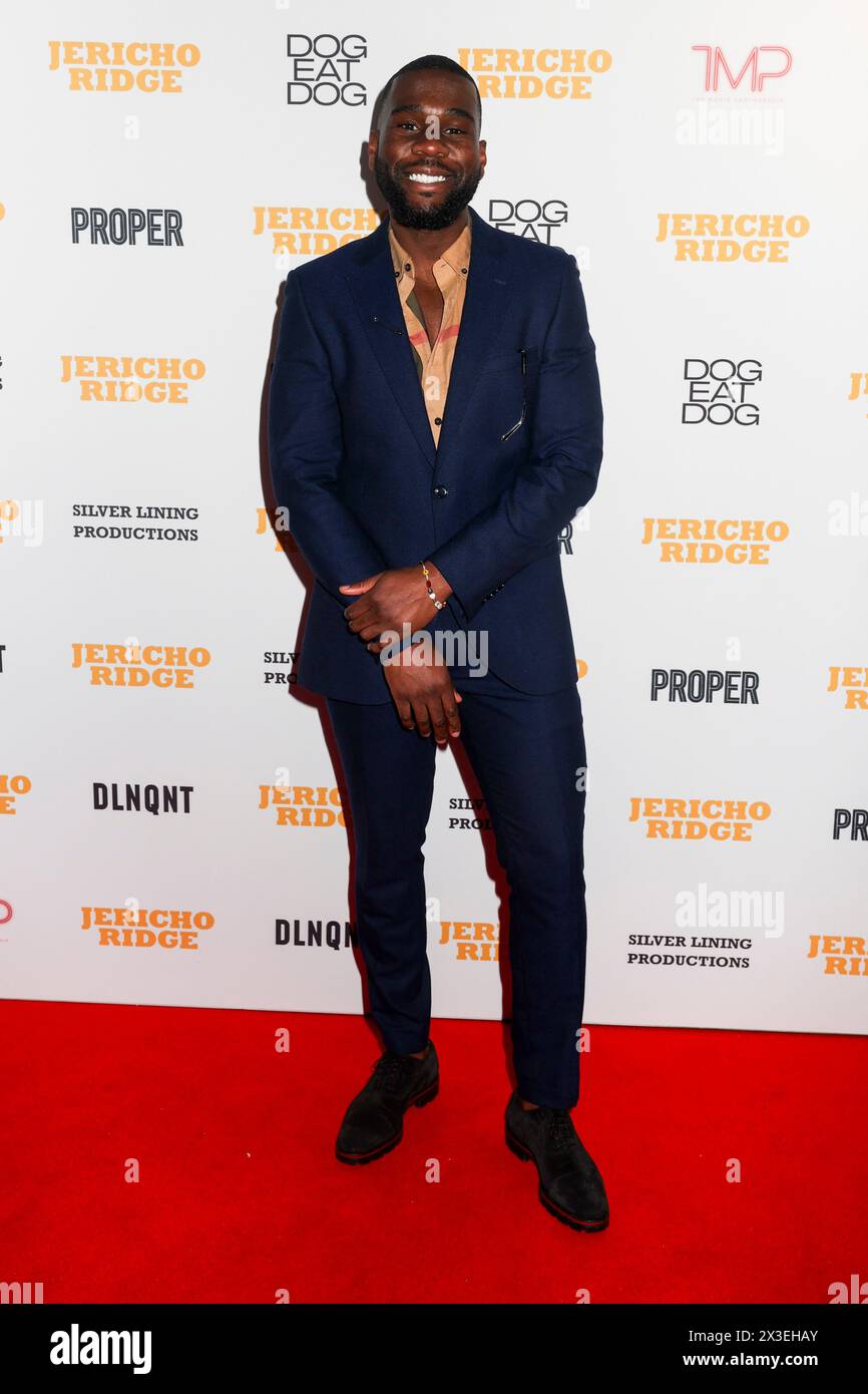 London, UK. 25th Apr, 2024. Stevie Basaula attends the Jericho Ridge ...