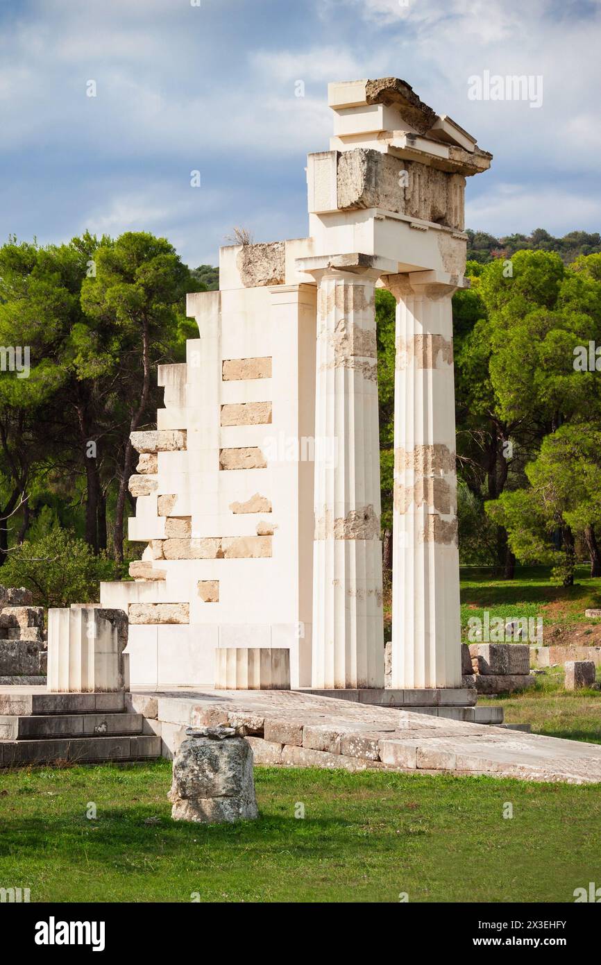 The Sanctuary Of Asklepios ruins at the Epidaurus in Greece. Epidaurus ...