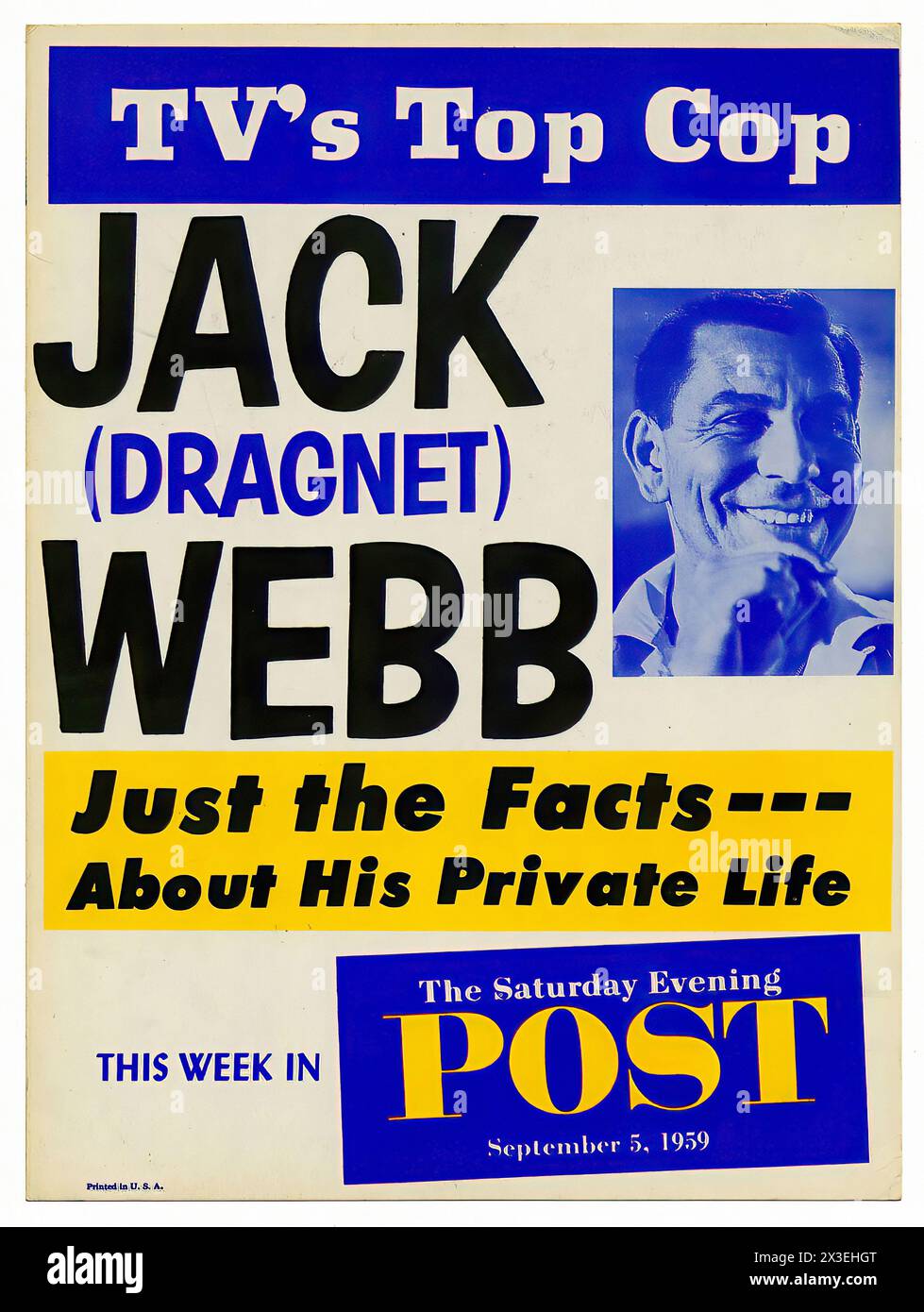 TV's Top Cop - Vintage american magazine Stock Photo - Alamy