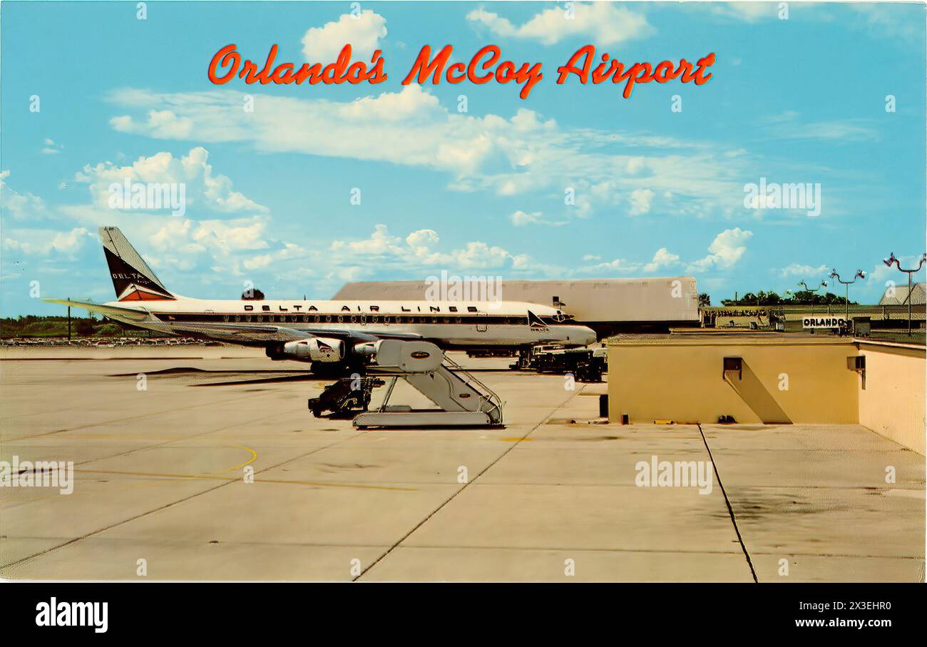 Orlando's McCoy Airport - Vintage postcard Stock Photo - Alamy