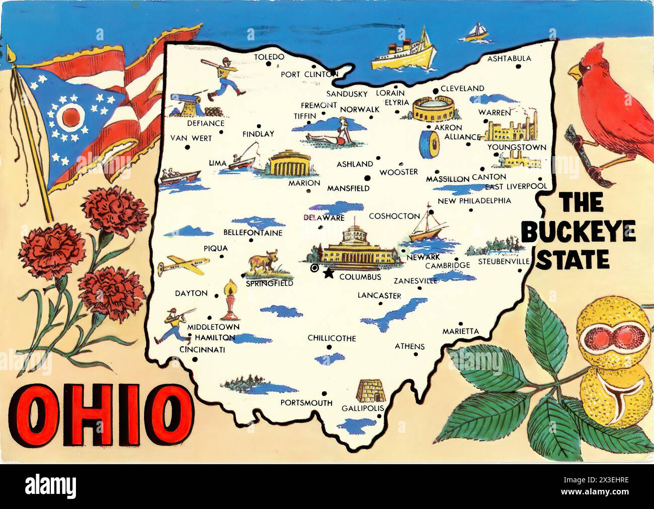 Postcard vintage ohio hi-res stock photography and images - Alamy