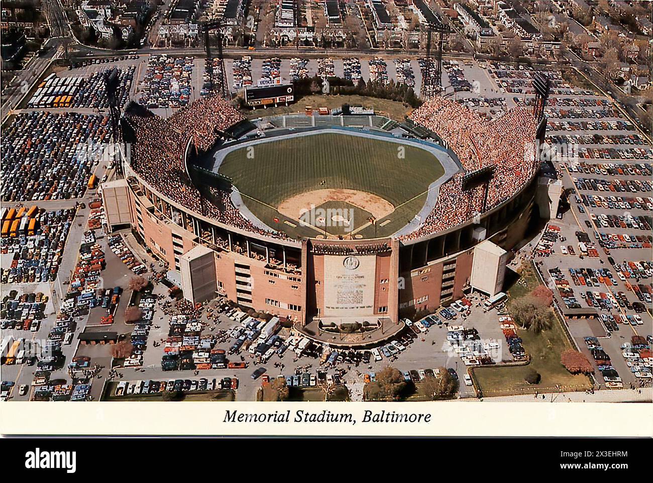 Memorial Stadium, Baltimore- Vintage postcard Stock Photo - Alamy