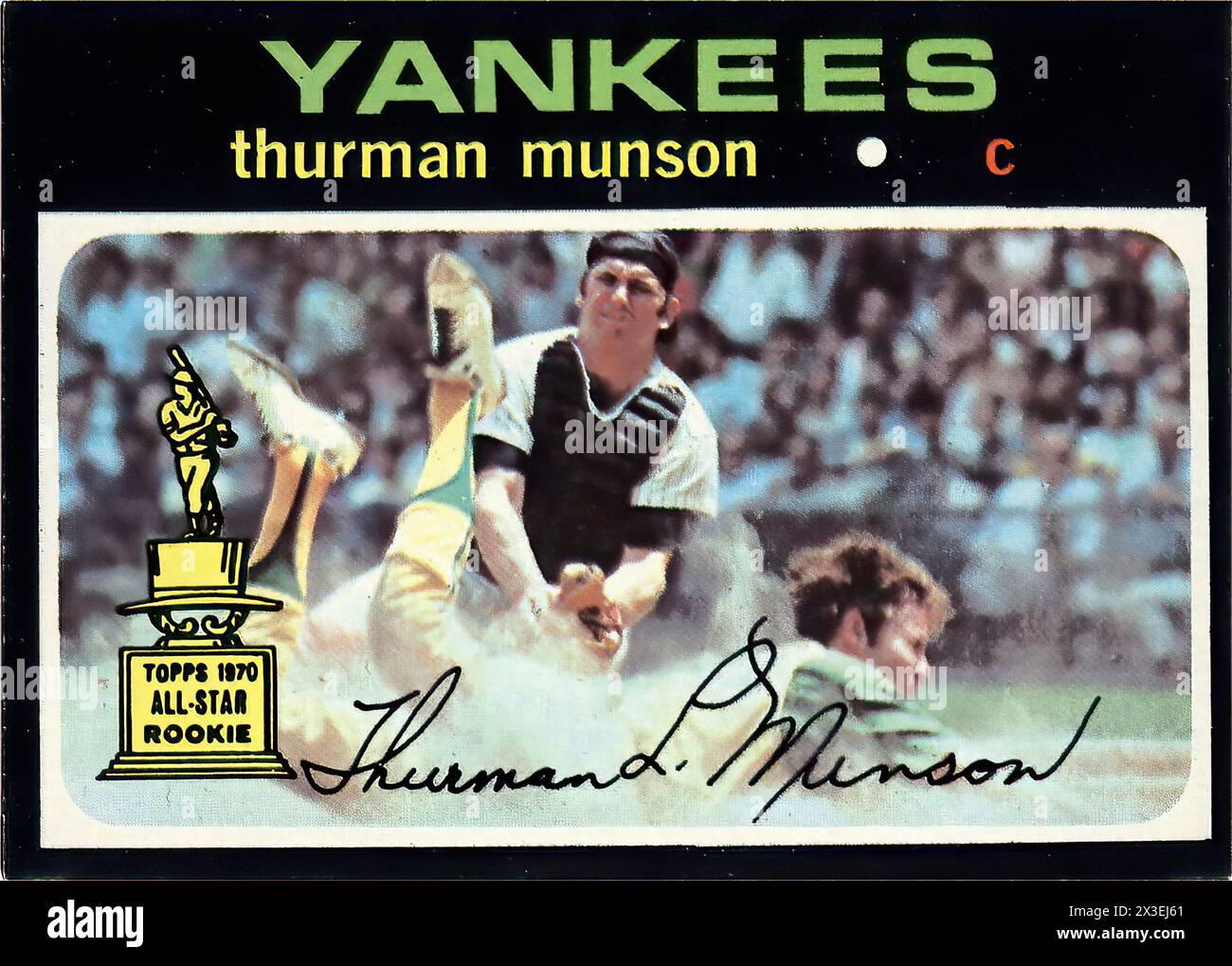 Thurman Munson 002 - Vintage american print Stock Photo - Alamy