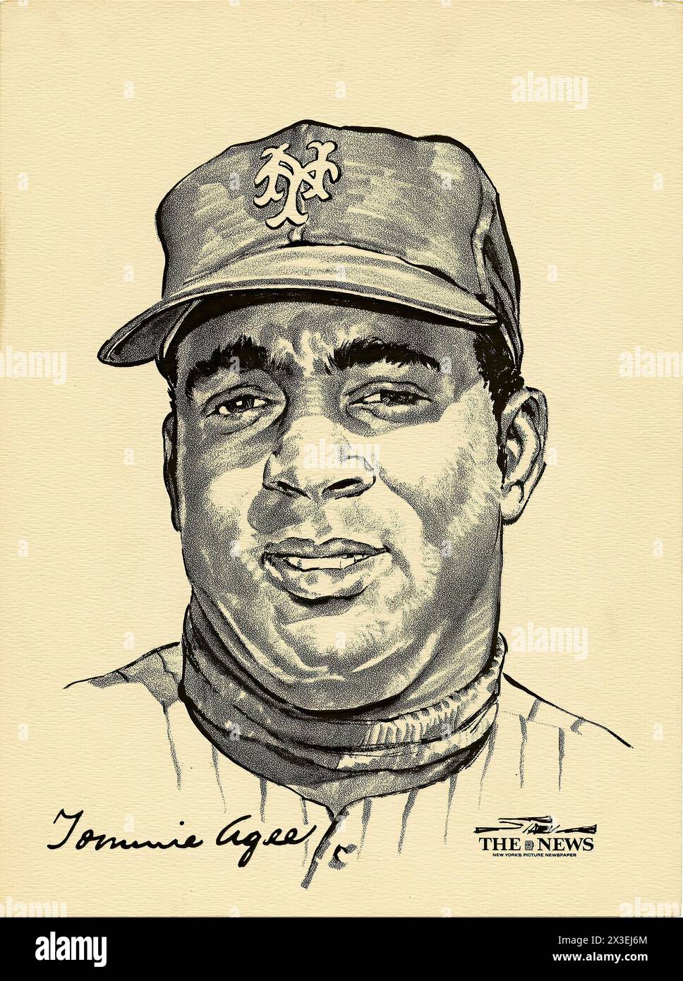 Tommy Agee - Vintage american print Stock Photo - Alamy