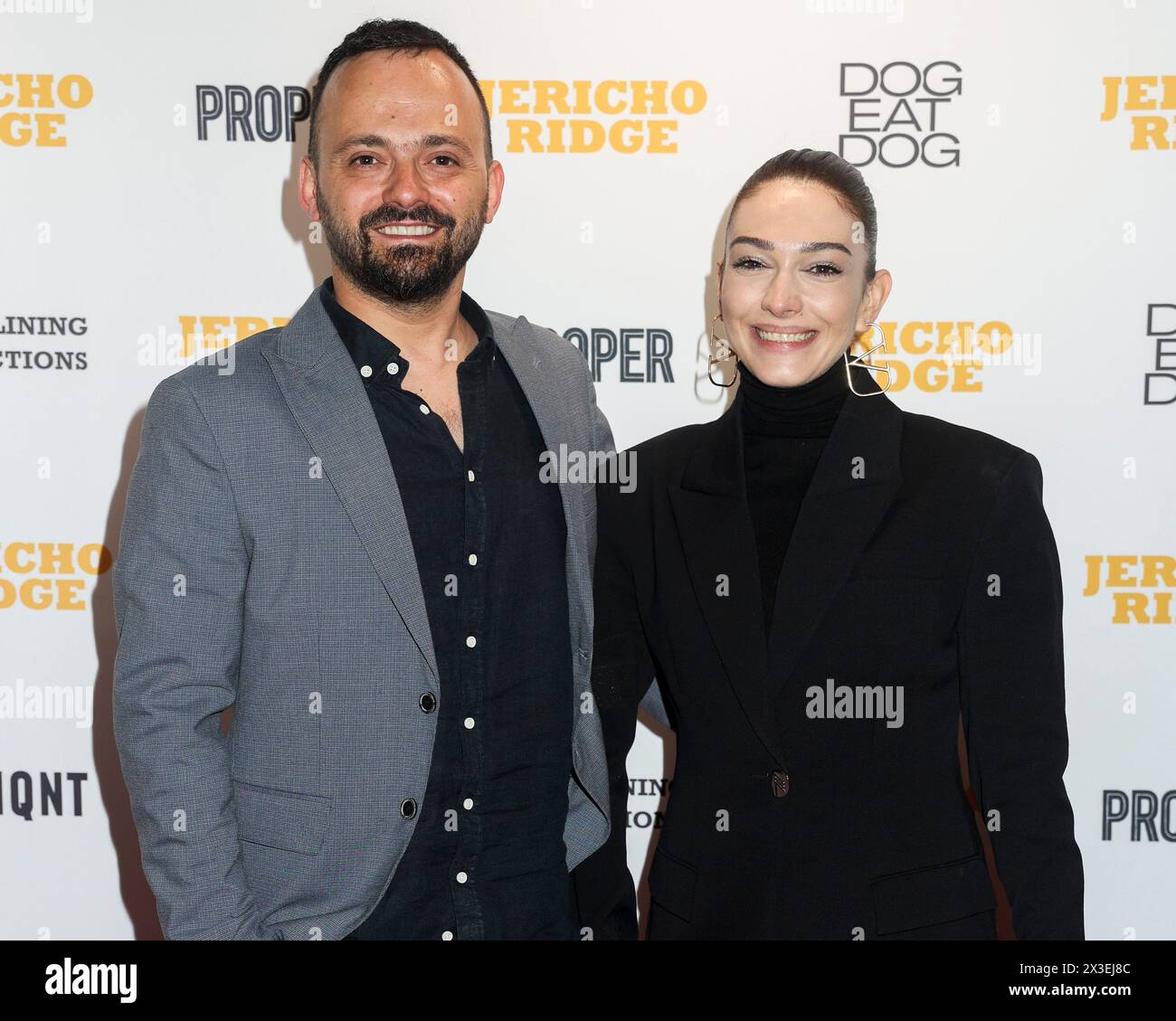 Besnik Krapi and Jonida Vokshi attend the Jericho Ridge Premiere at ...