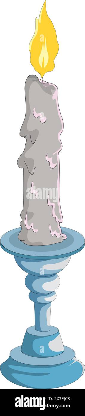 A burning candle vector illustration Stock Vector Image & Art - Alamy