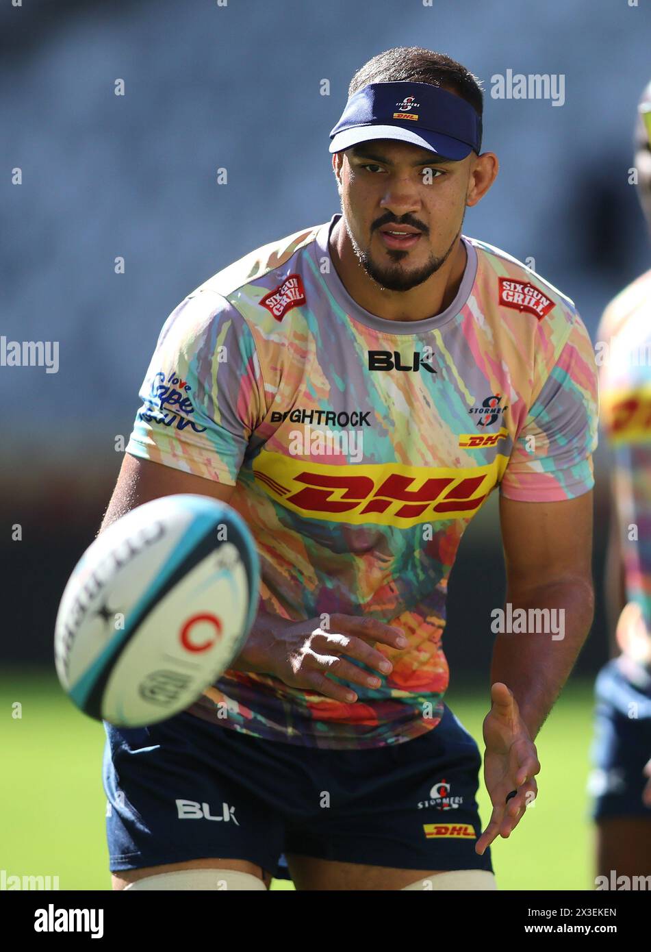 CAPE TOWN, SOUTH AFRICA - APRIL 26: DHL Stormers captain Salmaan Moerat ...