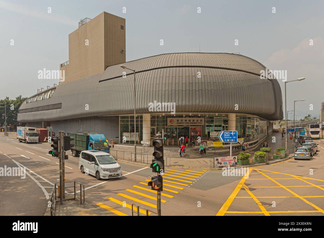 Hong Kong, China - April 29, 2017: Public Swimming Pool Building ...