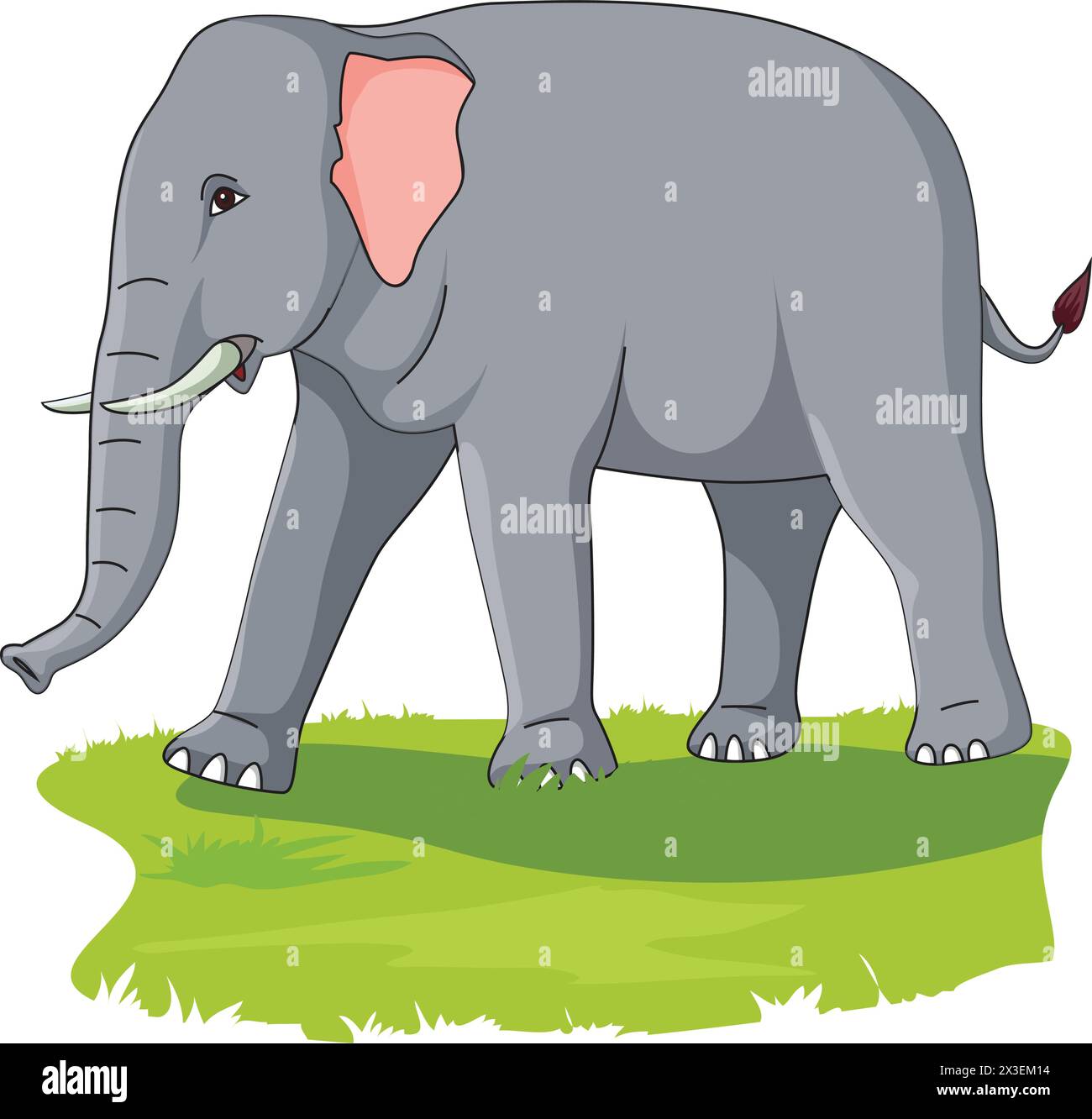 Grass elephant Stock Vector Images - Alamy