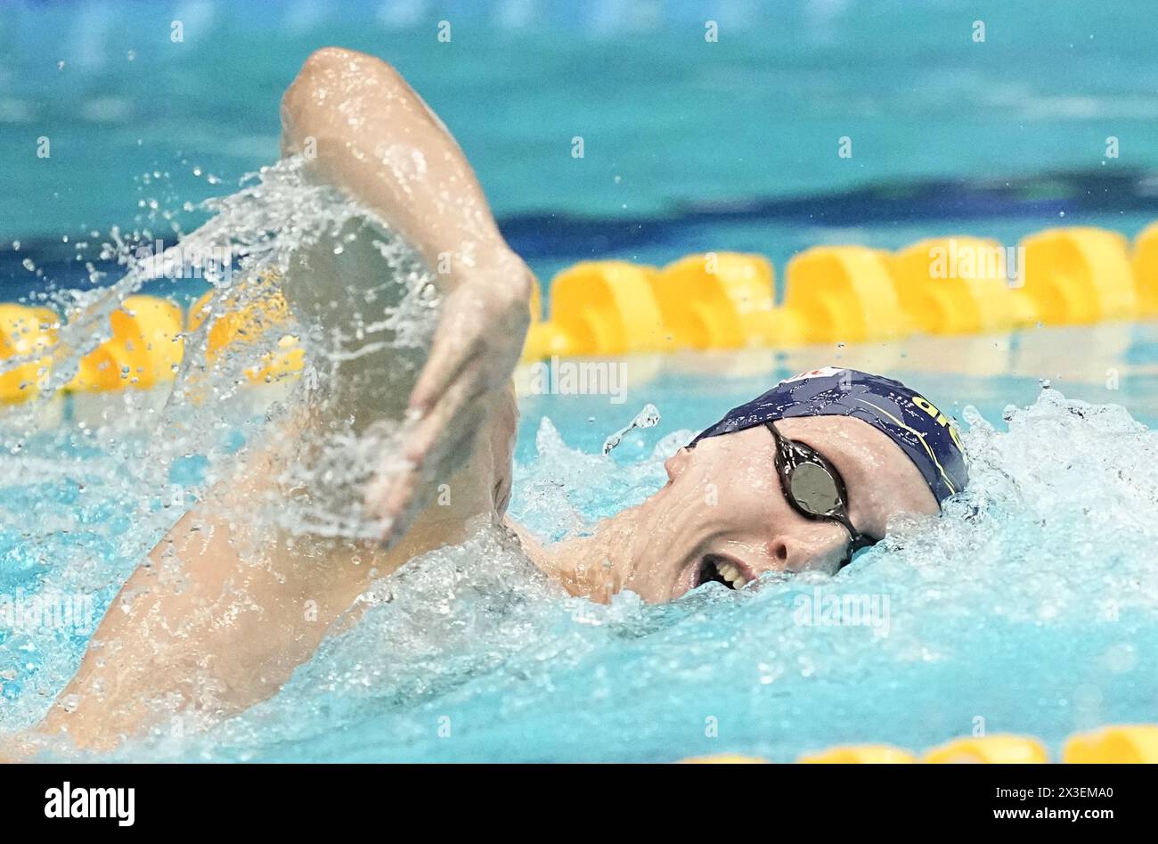 26 April 2024, Berlin: Swimming: German Championship, decision, 800 ...