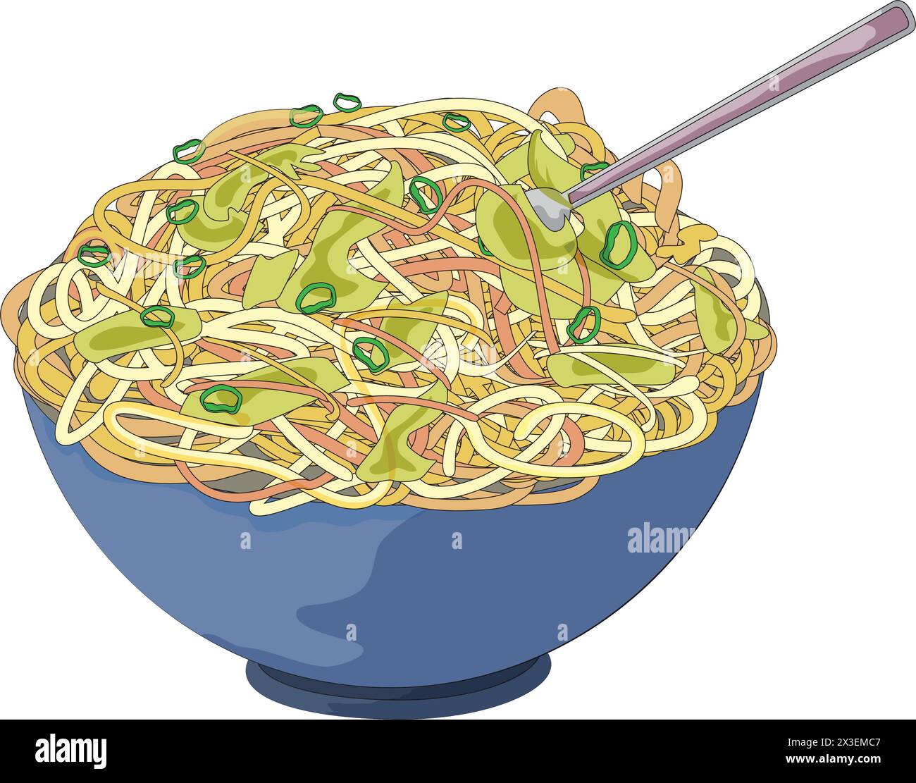 Noodles vector illustration Stock Vector Image & Art - Alamy