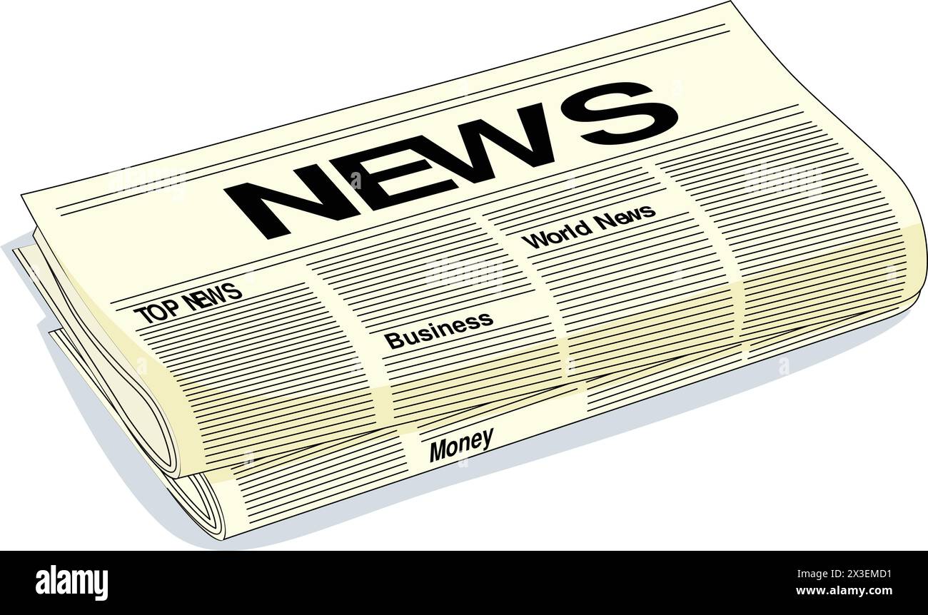 Newspaper vector illustration Stock Vector Image & Art - Alamy