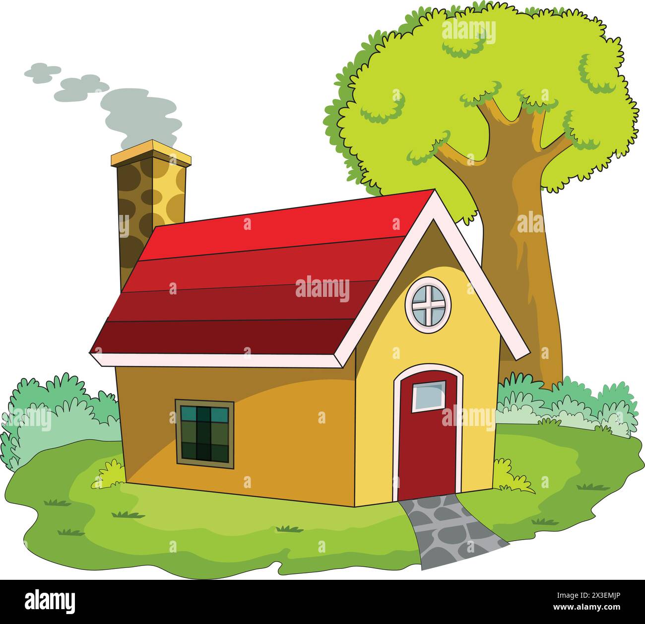 Front facade front of house Cut Out Stock Images & Pictures - Alamy