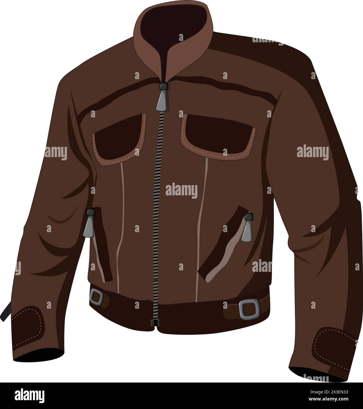 Leather Jacket Vector Illustration Stock Vector Image And Art Alamy