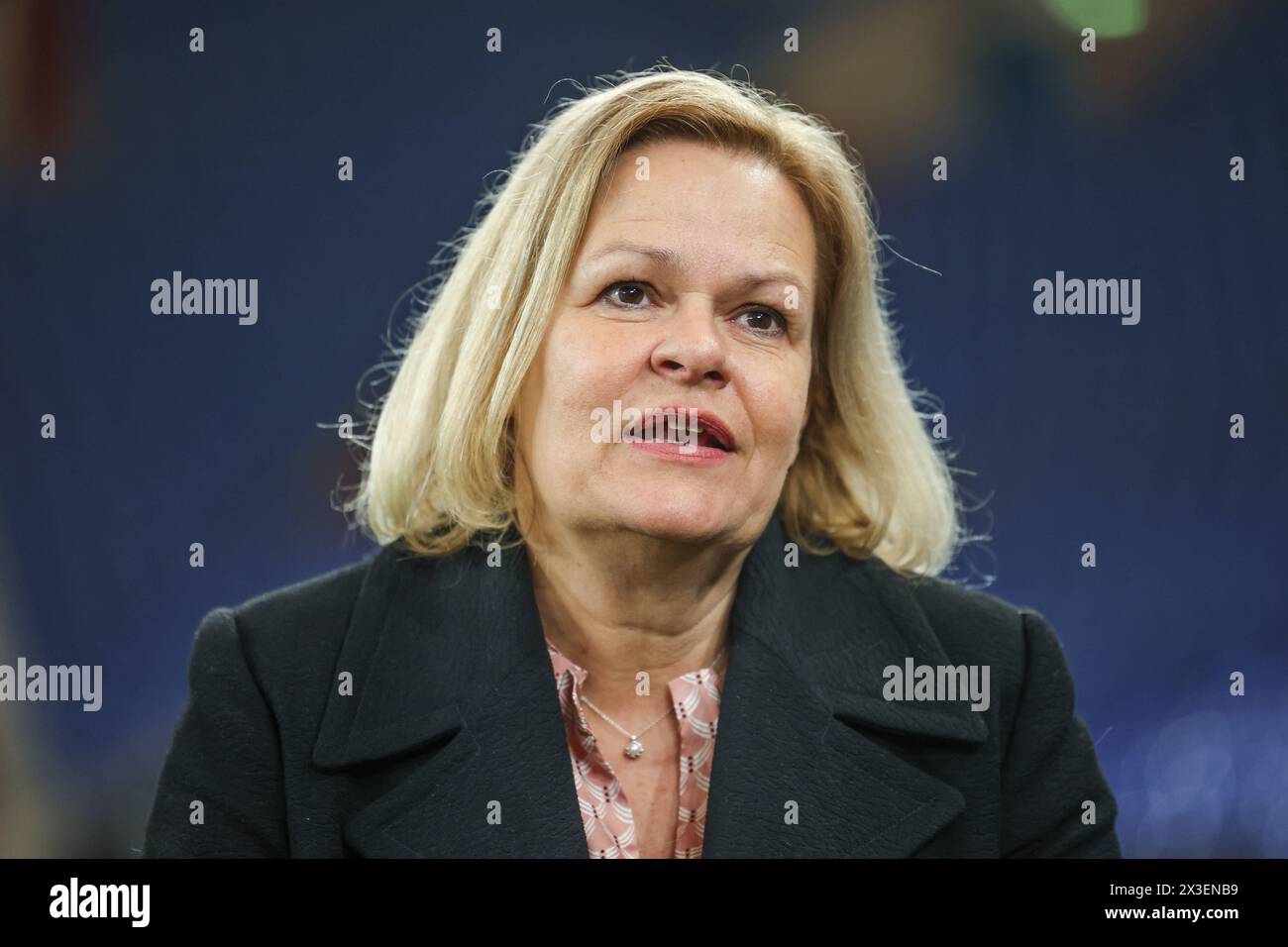 26.04.2024, Fussball, Euro 2024, Bundesinnenministerin Nancy Faeser ...