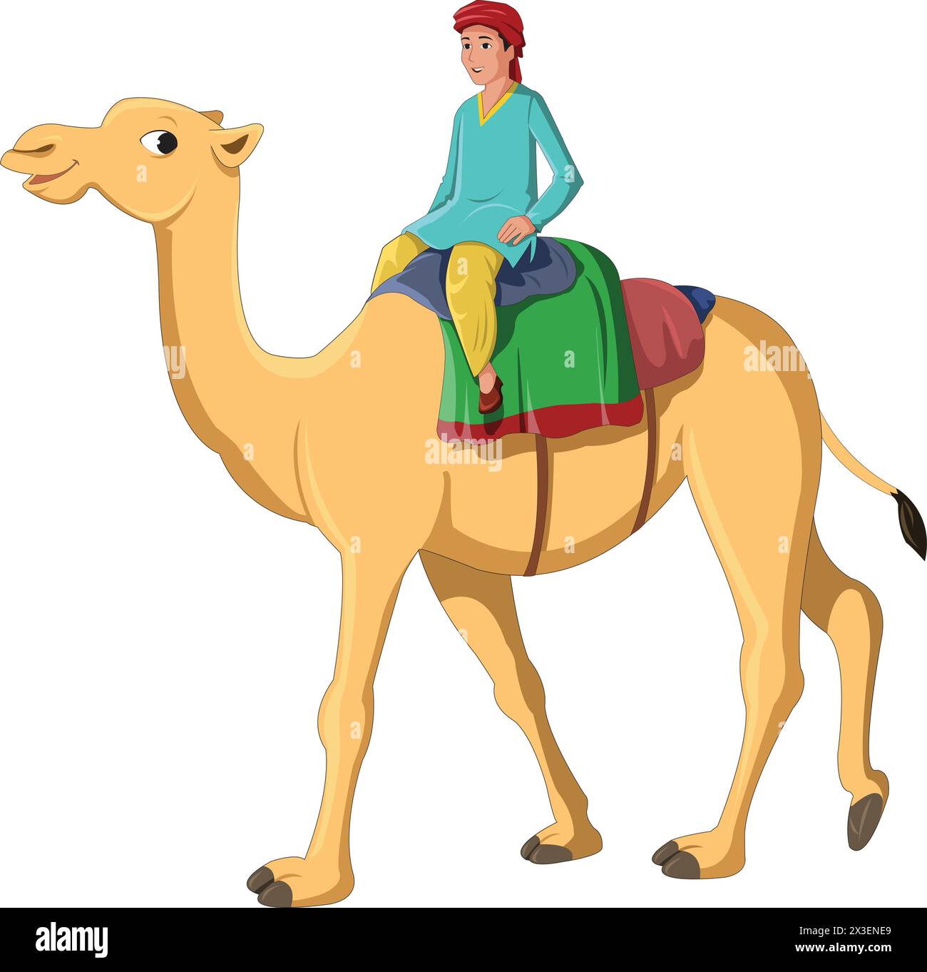 Arab man and camel Stock Vector Images - Alamy