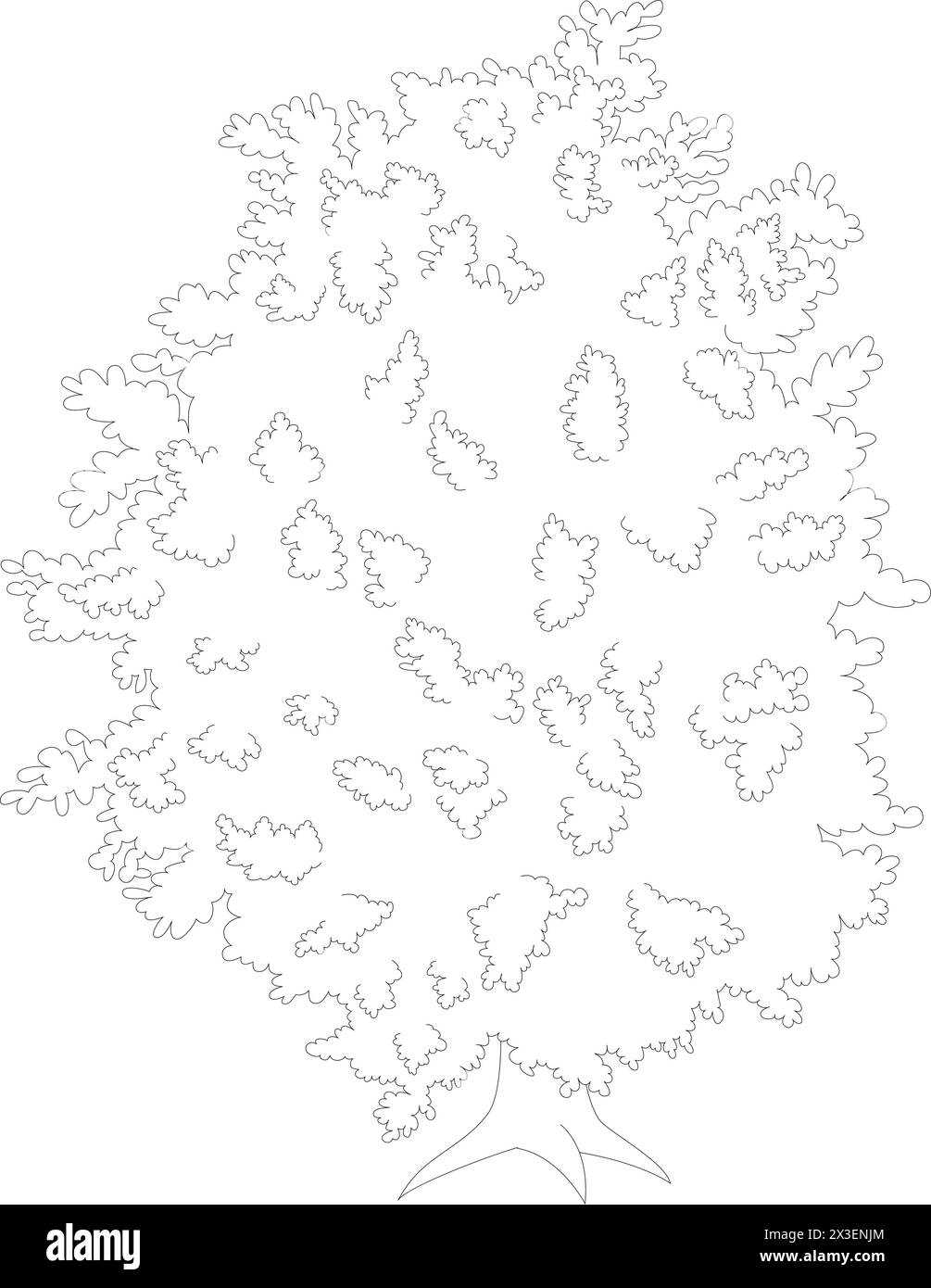 Free black oak tree silhouette Stock Vector Images - Alamy