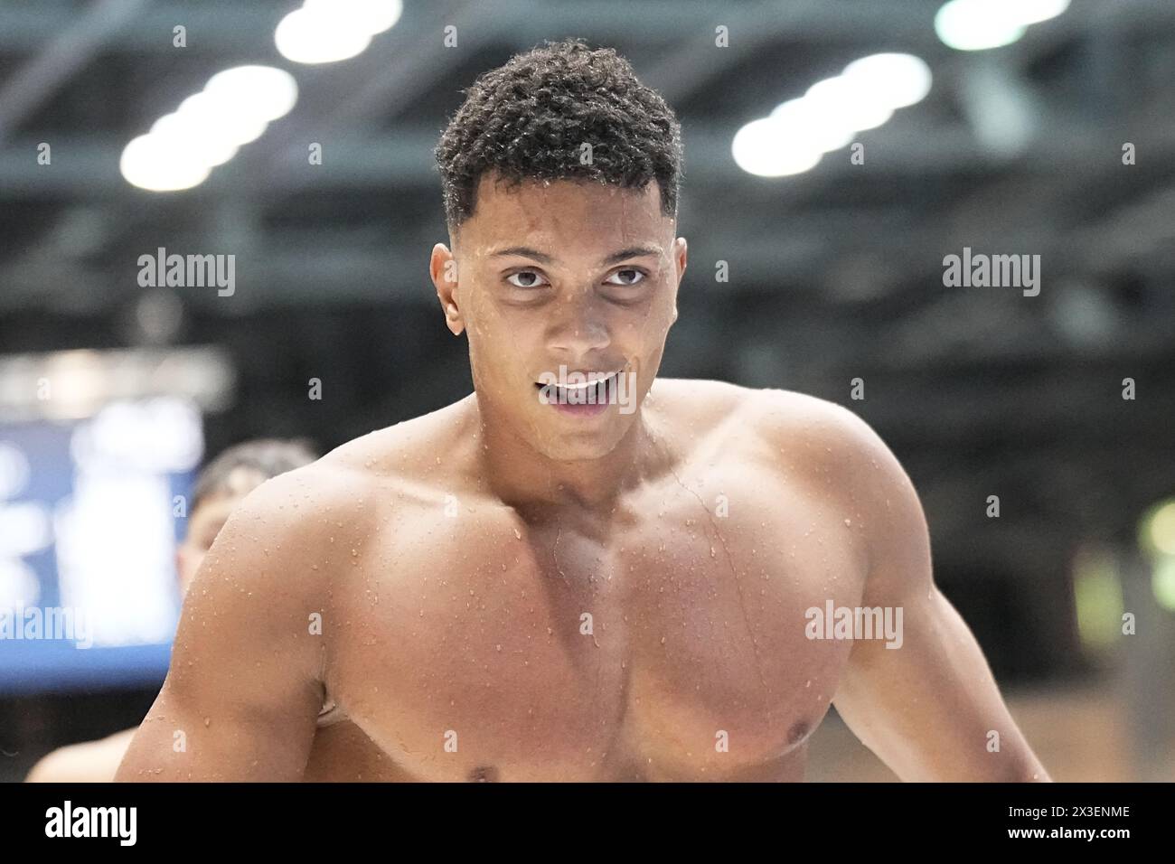 26 April 2024, Berlin: Swimming: German Championship, decision, 100 ...