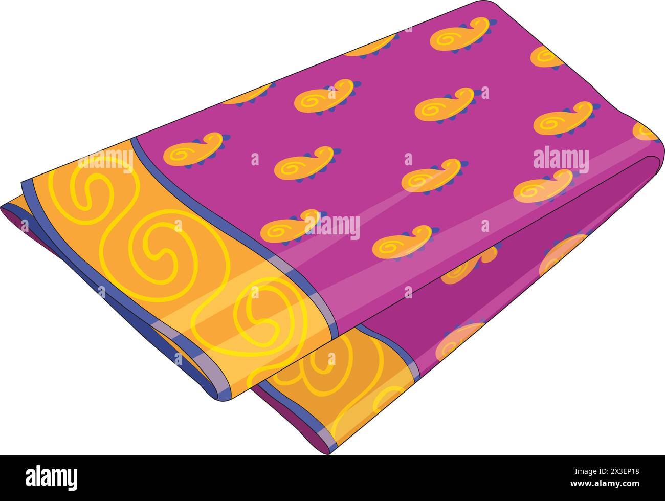 Silk saree vector illustration Stock Vector Image & Art - Alamy