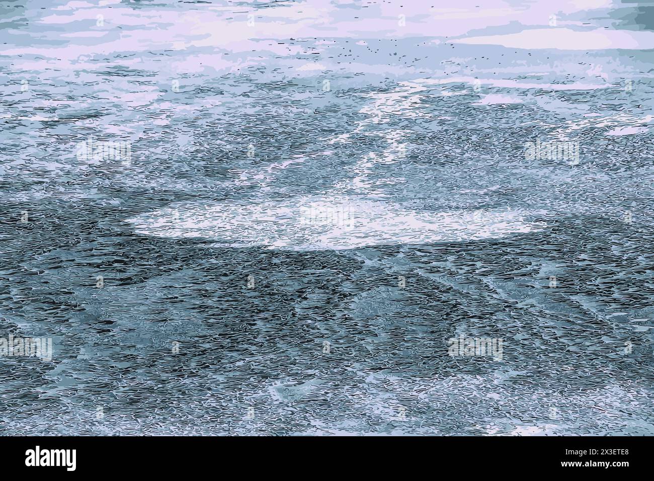 Vector illustration of an icy river surface. Texture of ice and water fragments. Winter ...