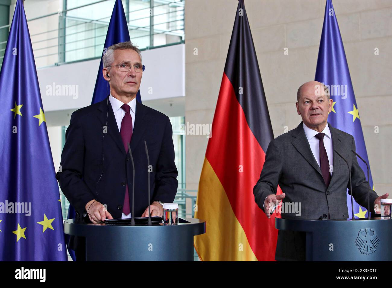 Berlin, Germany, 26.4.24, Jens Stoltenberg, NATO Secretary General and ... Berlin, Germany, 26.4.24, Jens Stoltenberg, NATO Secretary General and ...