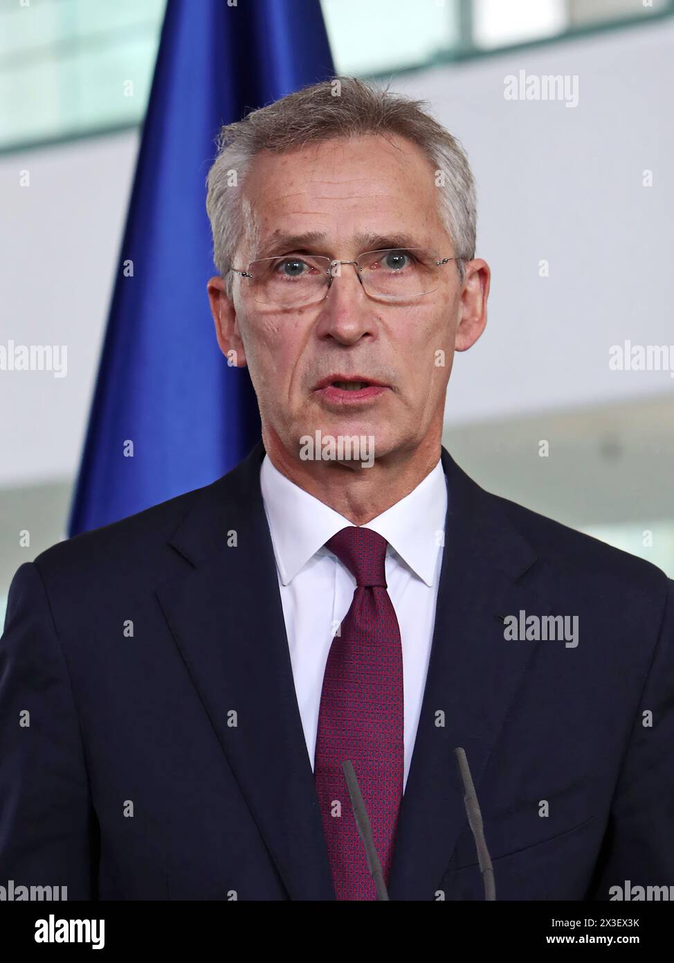 Berlin, Germany, 26.4.24, Jens Stoltenberg, NATO Secretary General ...