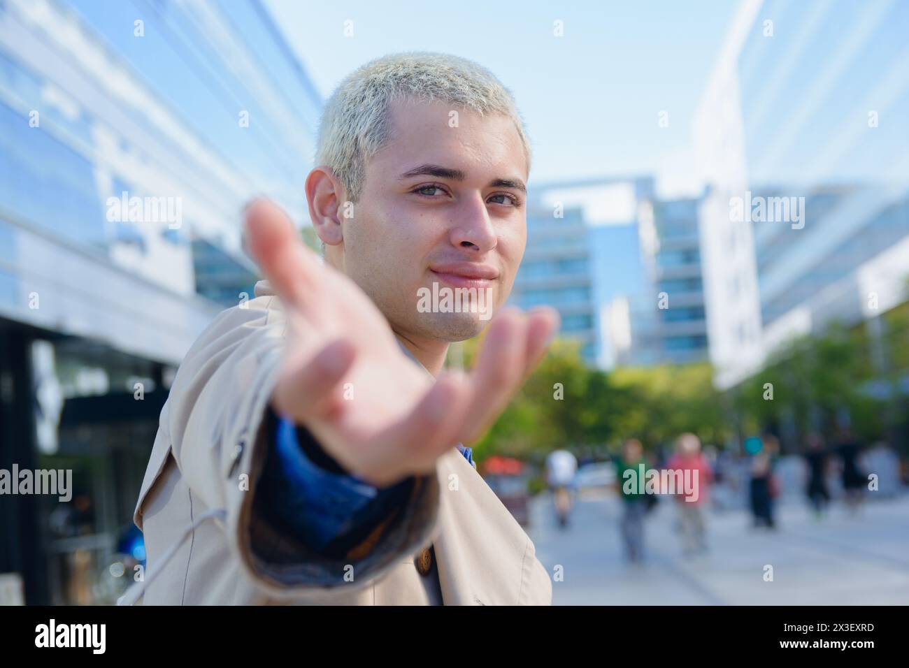Happy gay man looks camera hi-res stock photography and images - Alamy