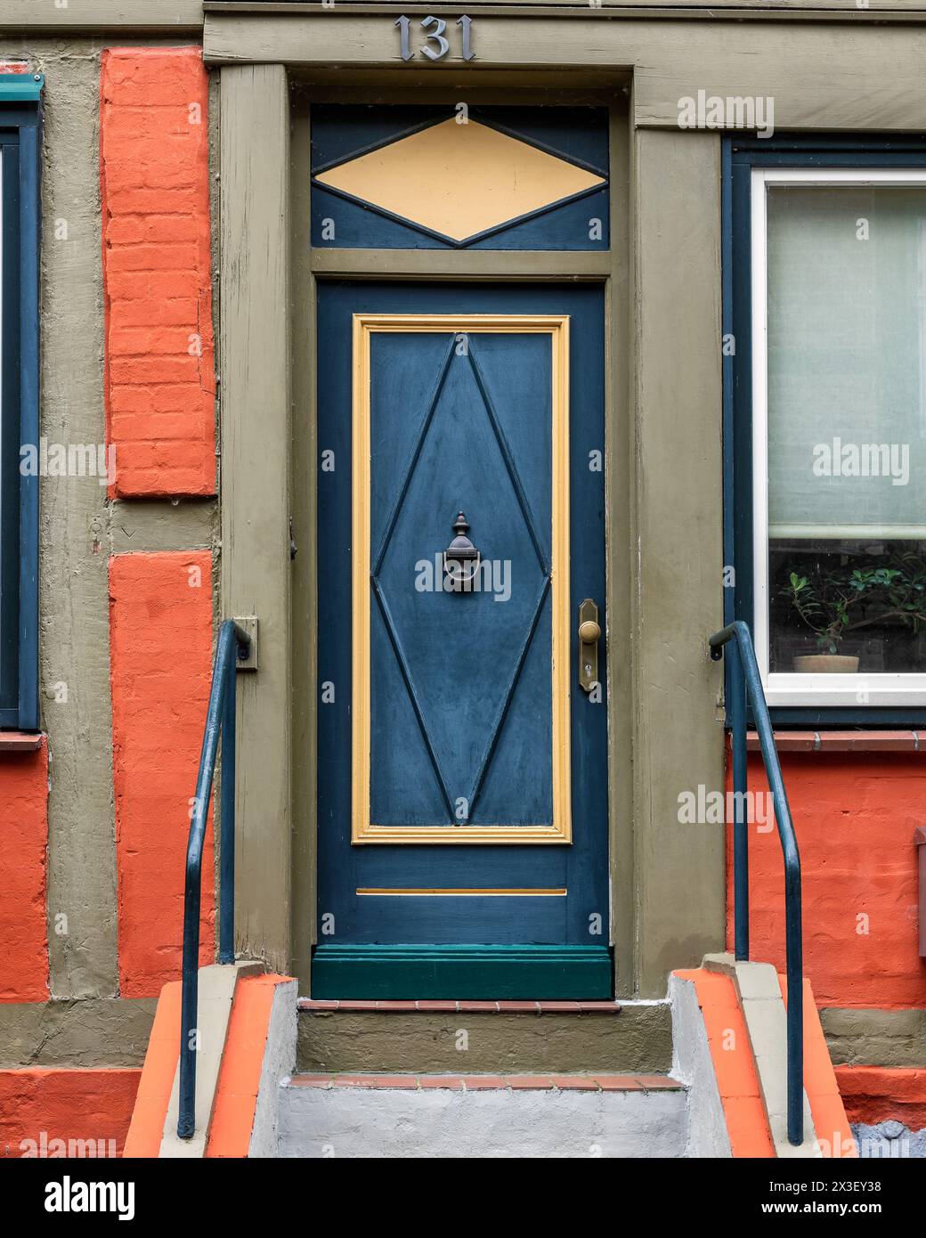 Beautiful old colorful wooden door Stock Photo - Alamy