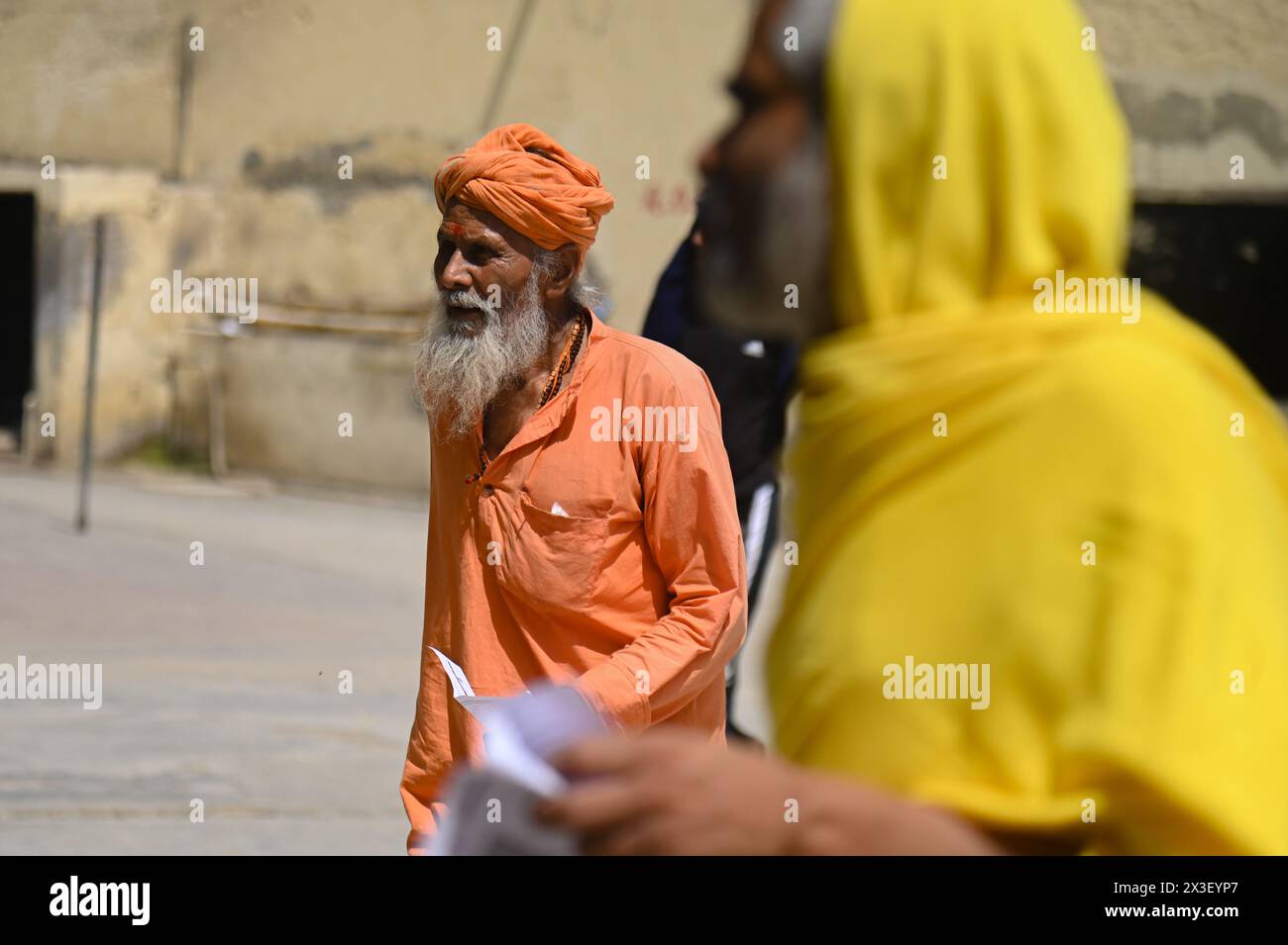 Vrindavan, Uttar Pradesh, India. 26th Apr, 2024. A Hindu holy man ...