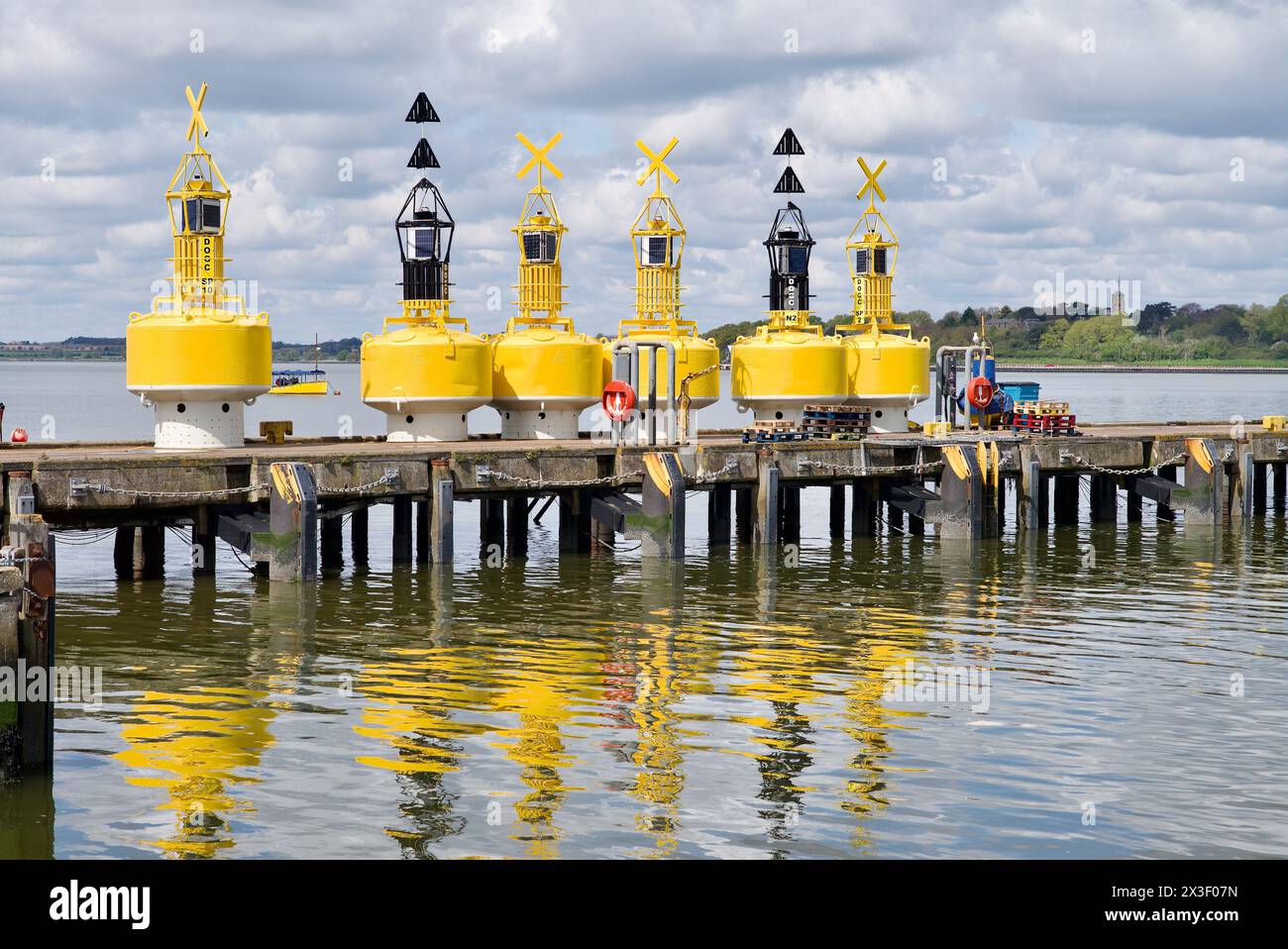 Trinity House Buoys awaiting deployment Stock Photo - Alamy