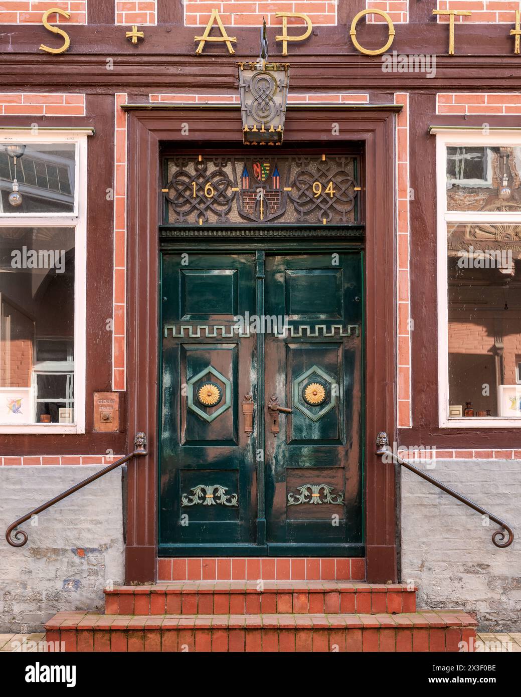 Beautiful old colorful wooden door Stock Photo - Alamy