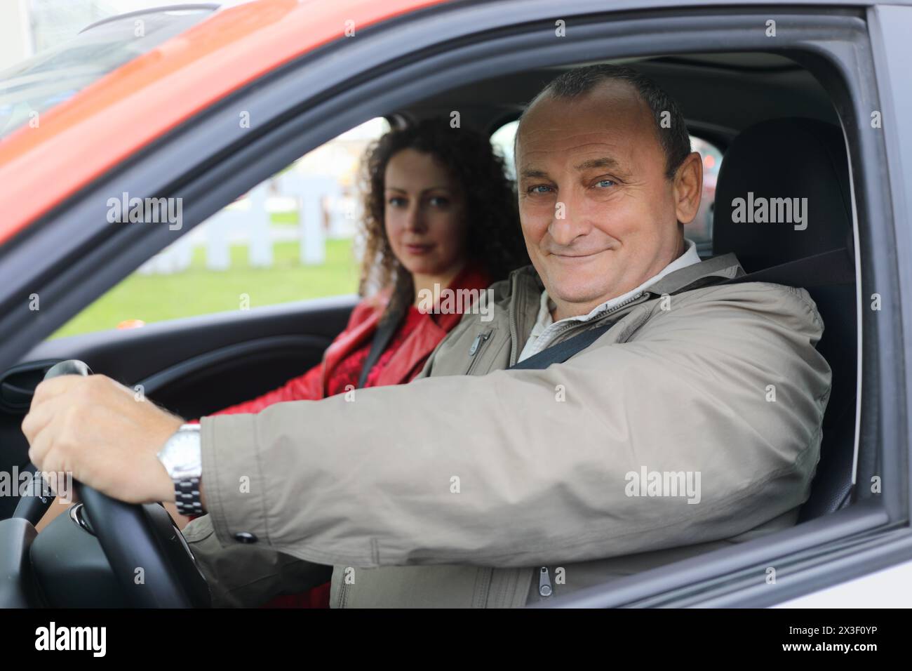 Young woman in seat belts hi-res stock photography and images - Alamy
