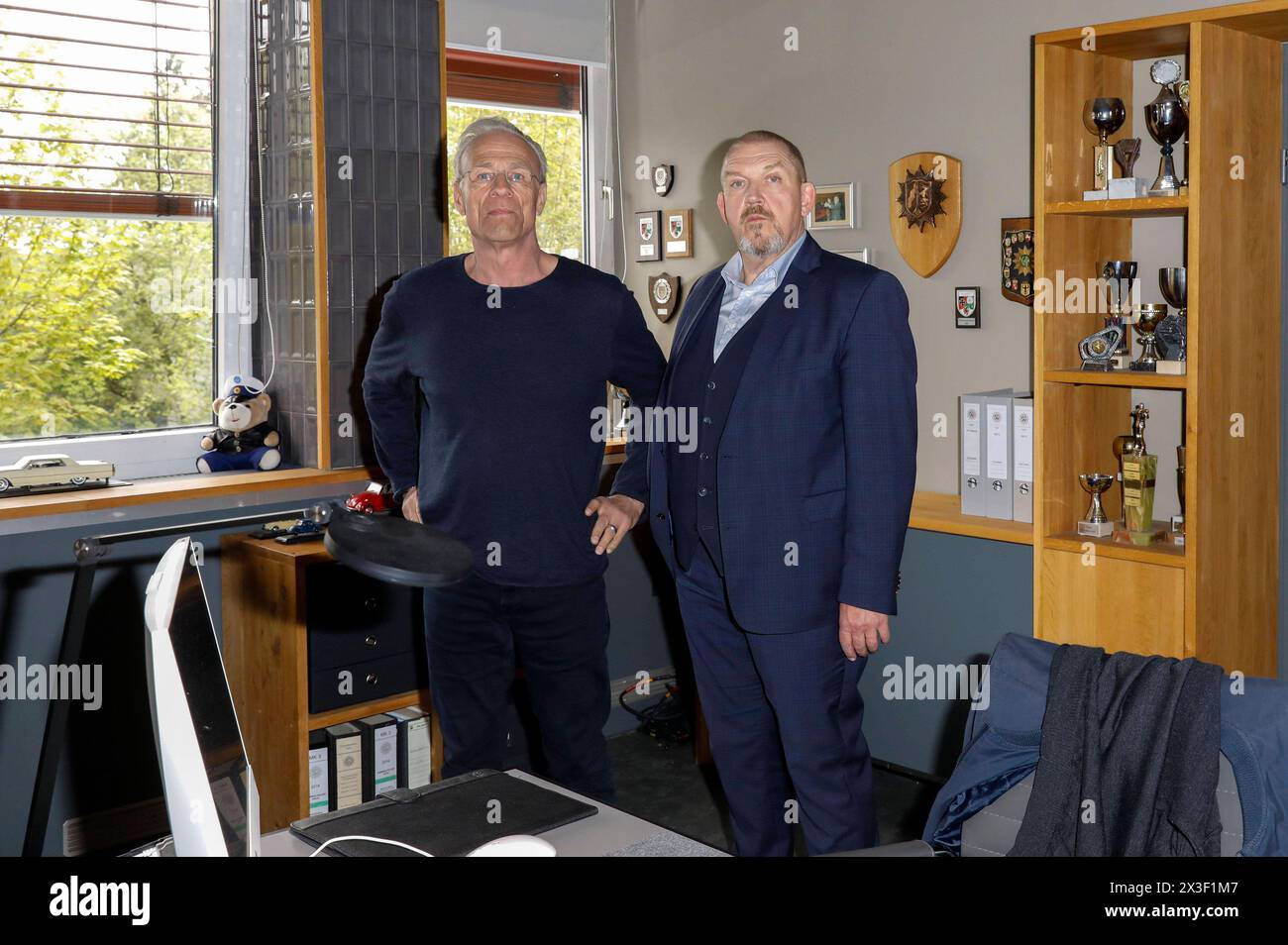 Klaus J. Behrendt und Dietmar Bär beim Fototermin bei den Dreharbeiten ...