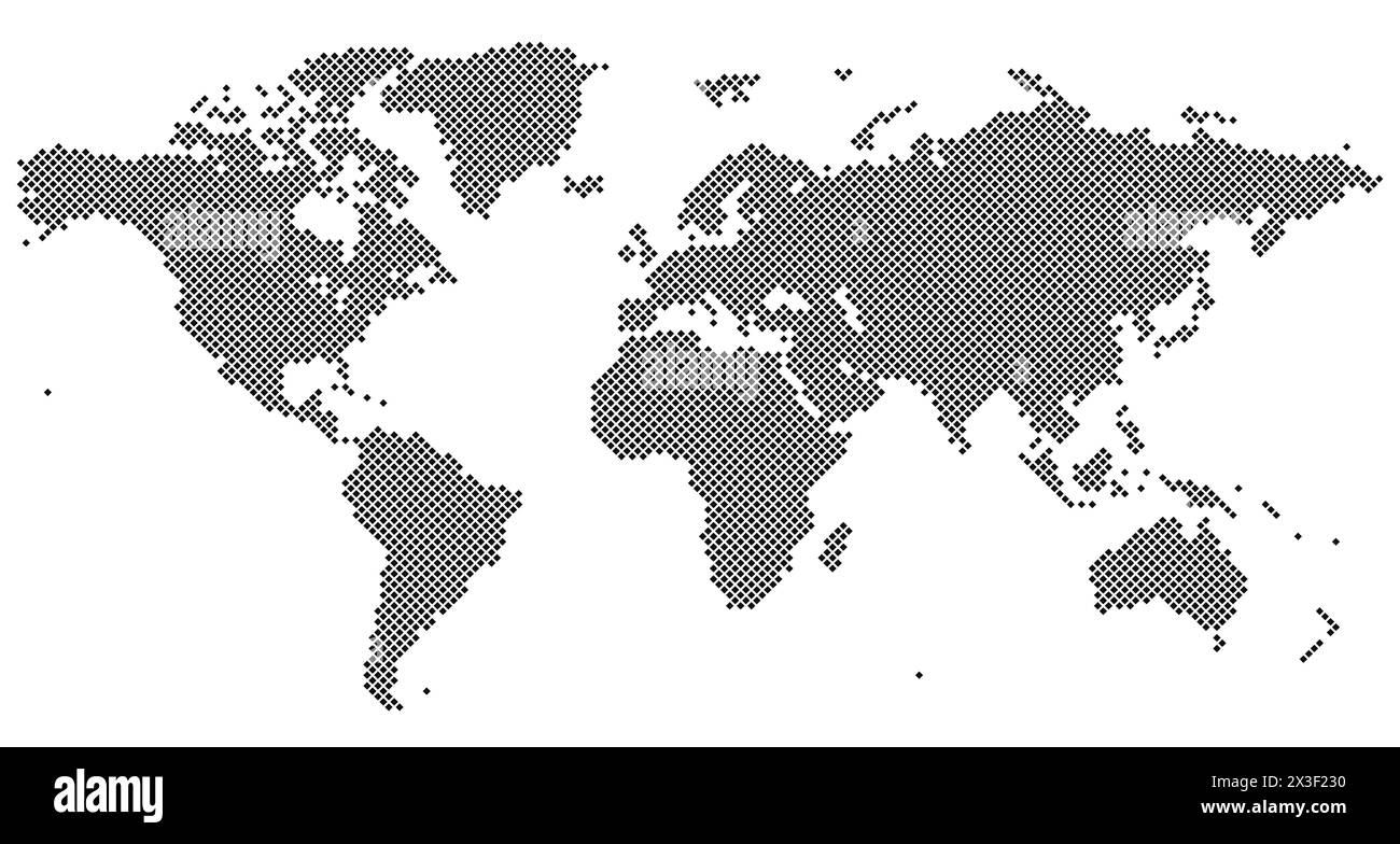 World map on white background Stock Photo - Alamy