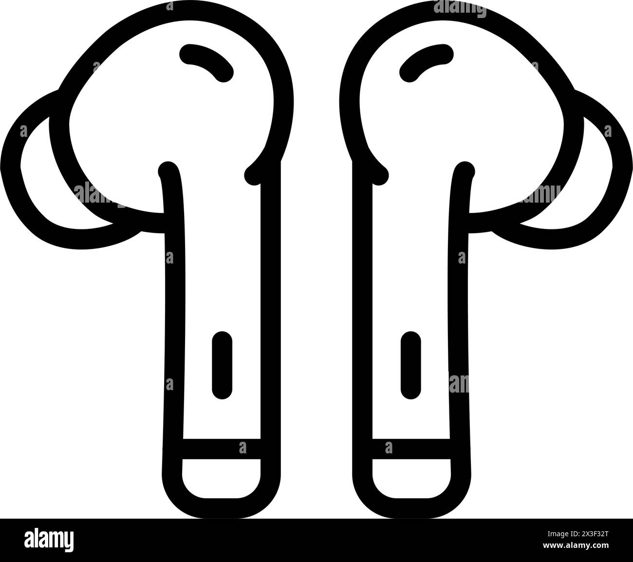 Wireless headphones icon. Outline wireless headphones vector icon for ...