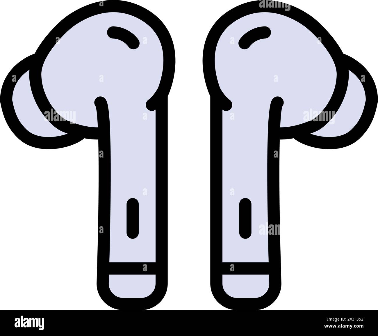 Wireless headphones color icon. Wireless headphones vector icon for web ...