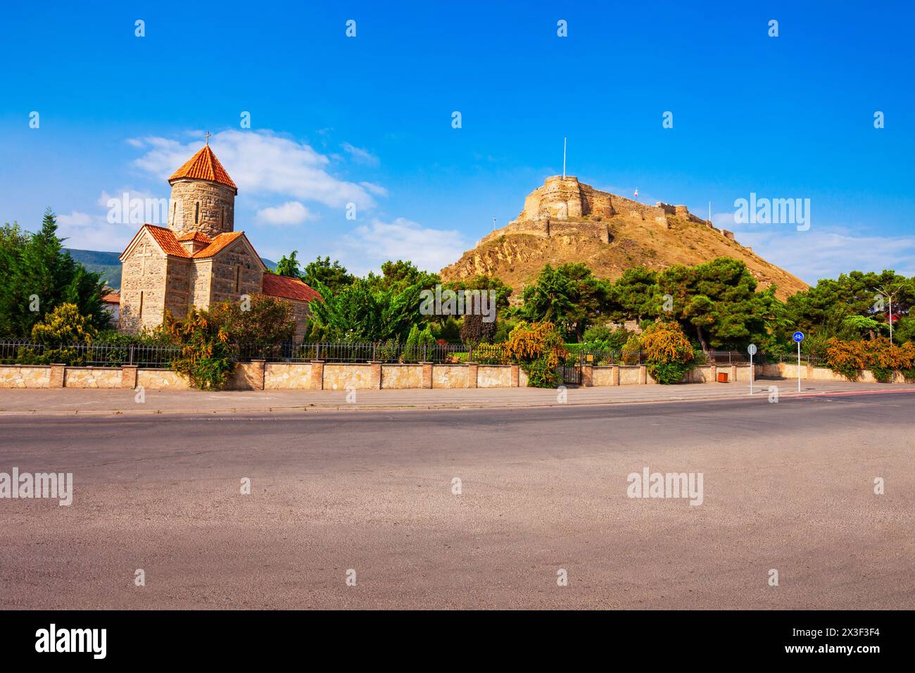 Church of the Holy Archangels and Fortress in Gori old town. Gori is a ...
