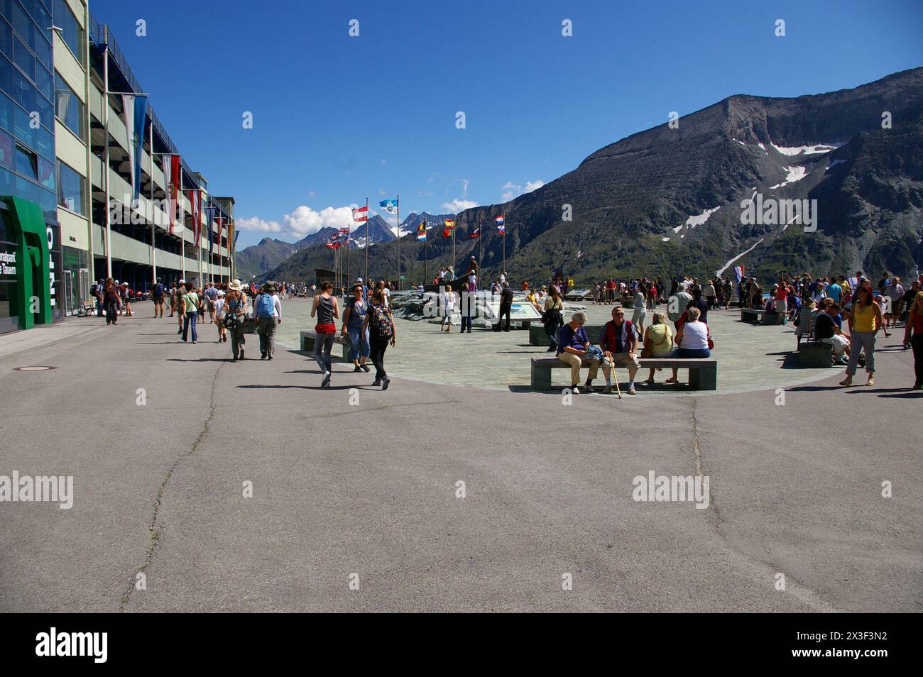Tourists with Mountain Views at the Kaiser-Franz-Josefs-Höhe Visitor ...