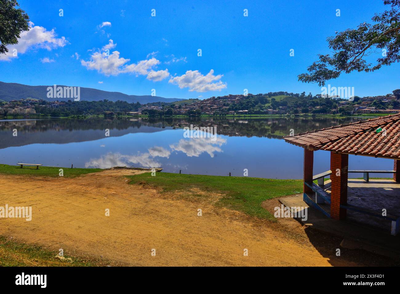 Guanabara Lake at Lambari town, famous by his mineral water that ...
