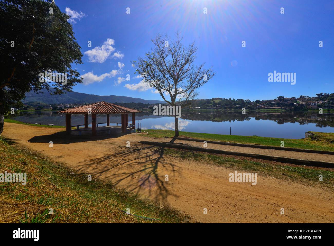 Guanabara Lake at Lambari town, famous by his mineral water that ...